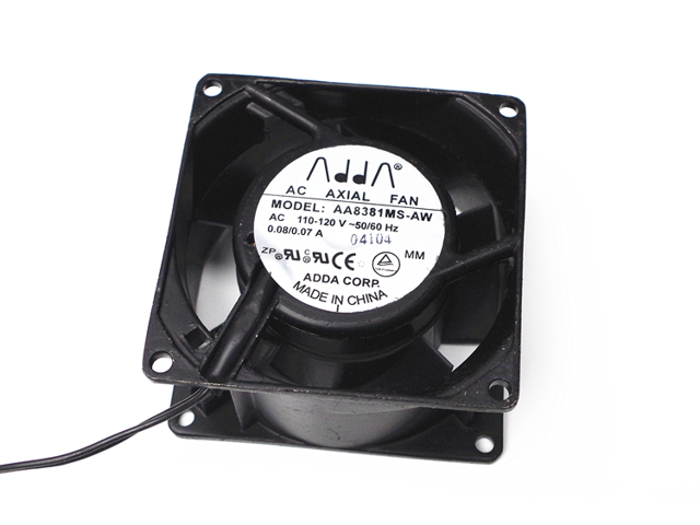 ADDA AA8381MS-AW 8038 80mm 8cm AC 110-120V 50/60 Hz 0.08/0.07A Axial ...