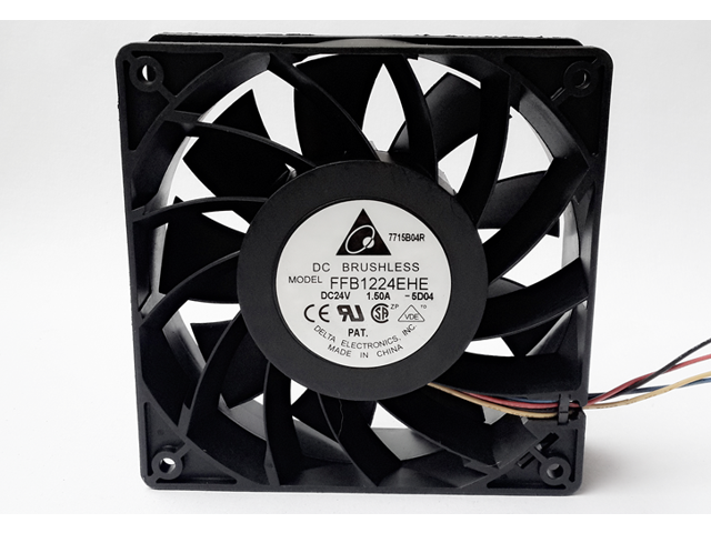 Delta FFB1224EHE 120mmX38mm 12038 12cm DC 24V 1.5A 4-Wire 3800RPM Server case fan computer ...