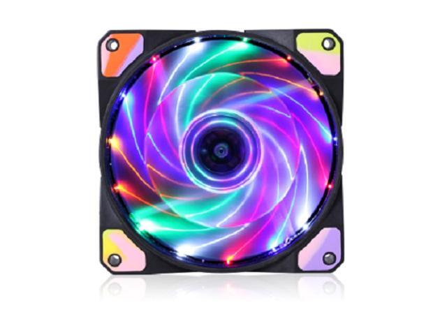 Computer Desktop Gaming case fan 15 LED lamp fan 12CM 8 shock absorbing ...