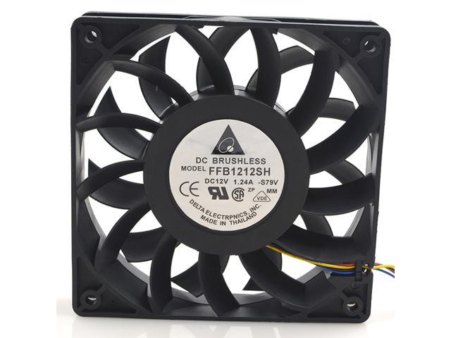 Original delta FFB1212SH 12V 1.24A 12CM 12025 high speed cooling fan ...