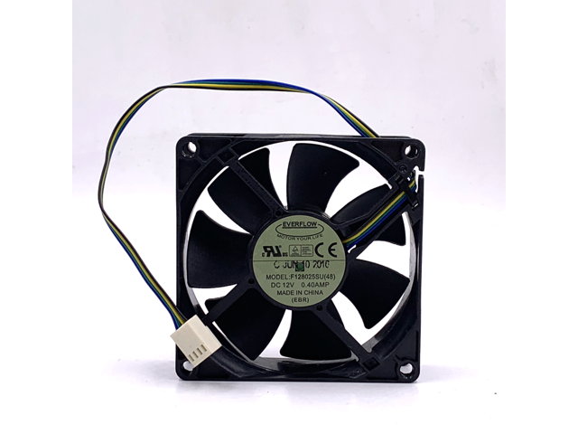 EVERFLOW 80*25mm 8CM F128025SU 12V 0.4A 4 wires 4 pins Case Fan cpu ...