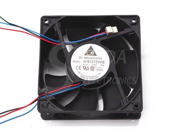 NEW original Delta AFB1212VHE DC 12V 0.9A 12CM 12038 120mm x 38mm 3-Pin High Speed Fan ...