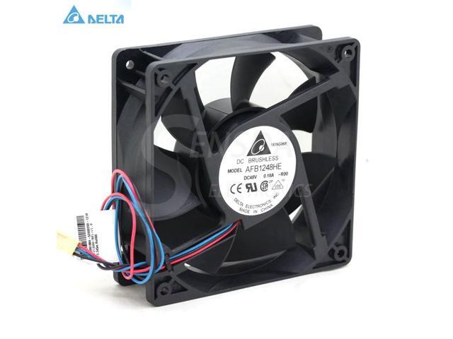 Original Delta AFB1248HE 12CM 120MM 1238 12038 48V 0.18A 2 line dual ...