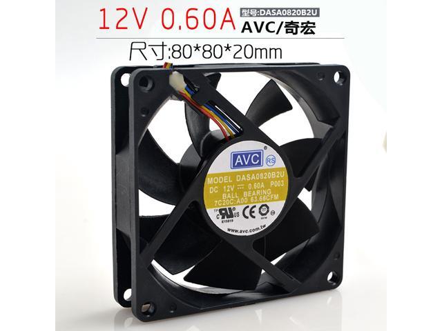 AVC 8020 12V 0.60A DASA0820B2U 8CM 8cm 4-wire CPU chassis fan - Newegg.com