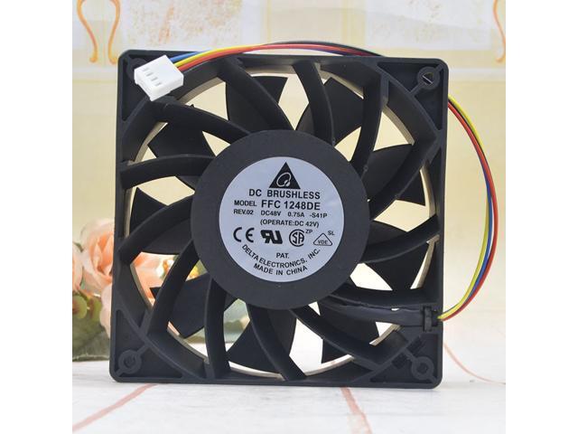Delta FFC1248DE 12038 48V 0.75A 12CM double ball PWM speed regulating cooling fan - Newegg.com