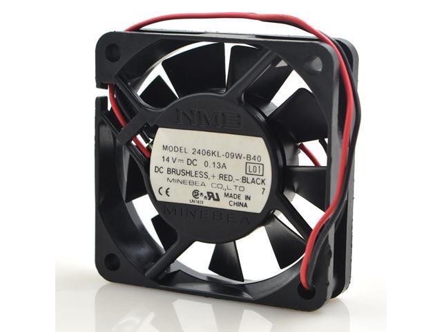 NMB/MEBEA 6CM Dual Ball 6015 14V 0.13A 2406KL-09W-B40 Server Fan ...