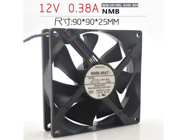 NMB-MAT 3610RL-04W-B56 9CM 12V 0.38A 90254-line PWM chassis radiator fan - Newegg.com