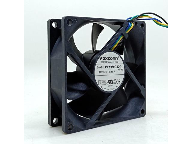 Foxconn 8025 12V High Volume PWM Fan PVA080G12Q 8cm Computer CP Cabinet ...
