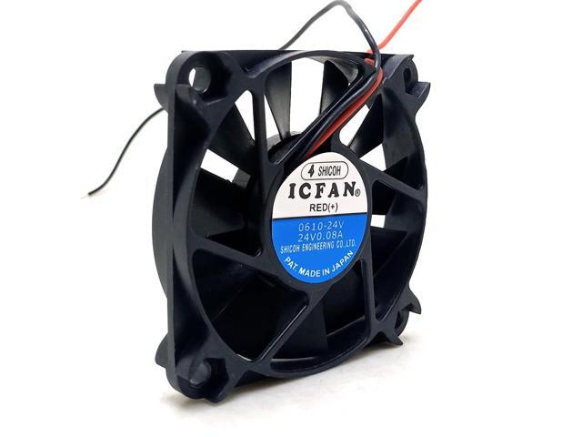 New ICFAN 0610-24V DC 24V 0.08A 6cm 6010 2-wire server inverter cooling ...