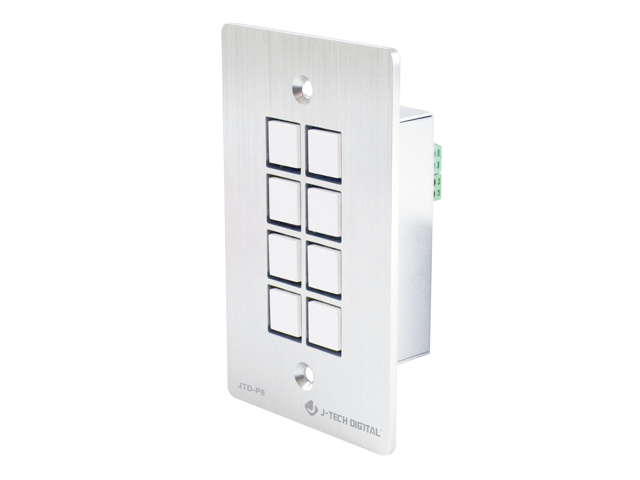 J-Tech Digital 8-Button Control Panel Wall Plate with Programmable LED ...