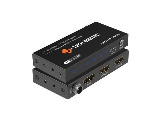 J-Tech Digital HDMI Splitter 1 In 2 Out 4K@60Hz, 1x2 HDMI Splitter For ...