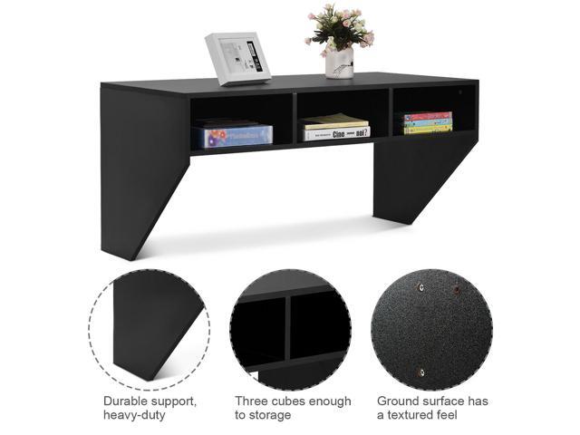 Costway Wall Mounted Floating Computer Table Sturdy Desk Home Office ...