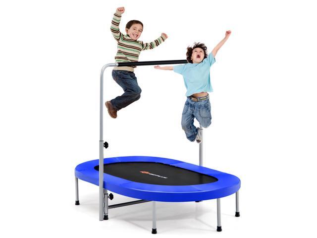 Goplus 50'' Trampoline for 2 People Foldable Rebouncer w/Adjustable ...
