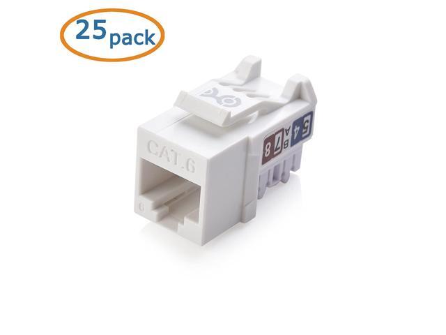 [UL Listed] Cable Matters (25-Pack) Slim Profile 90-Degree Cat 6 / Cat6 ...