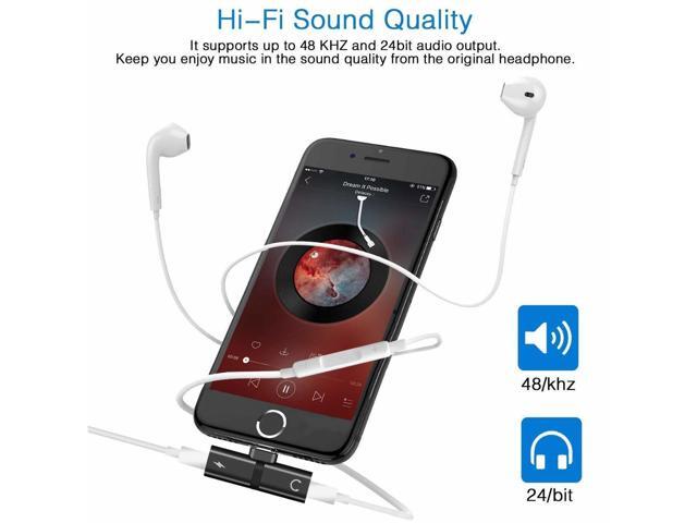 2-IN-1 Lightning Splitter HD Audio + Voice Call + Charging Adapter ...