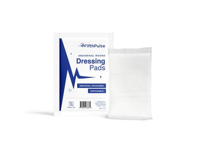 FifthPulse Sterile Abdominal Wound Dressing Pads, Individually Wrapped ...