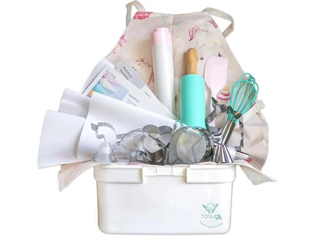 Tovla Jr. Kids Baking Gift Set with Storage Case - Cooking Kit for ...