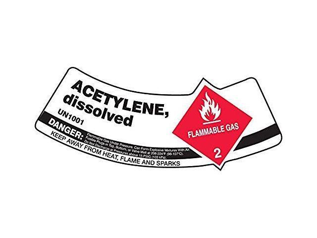 ACCUFORM MCSLACR Cylinder Label,5-1/4x2 In.,Acetylene - Newegg.com