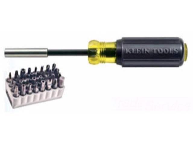 Klein Tools 32510 Magnetic Screwdriver with 32-Piece Tamperproof Bit ...