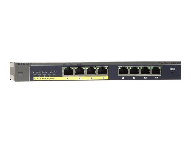 NETGEAR Plus GS108PEv3 - switch - 8 ports - managed (NET-GS108PE-300NAS ...
