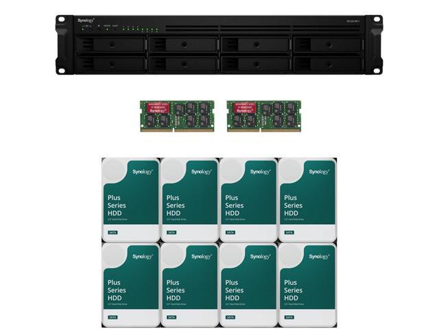 Synology RS1221RP+ RackStation with 8GB RAM and 64TB (8 x 8TB) of ...