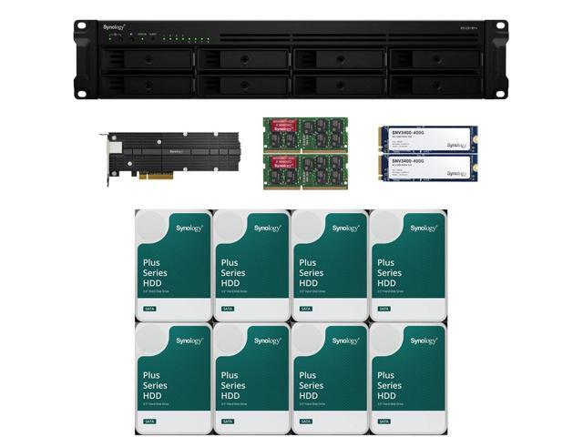 Synology RS1221RP+ RackStation with 32GB RAM, 800GB (2x400GB) Synology ...