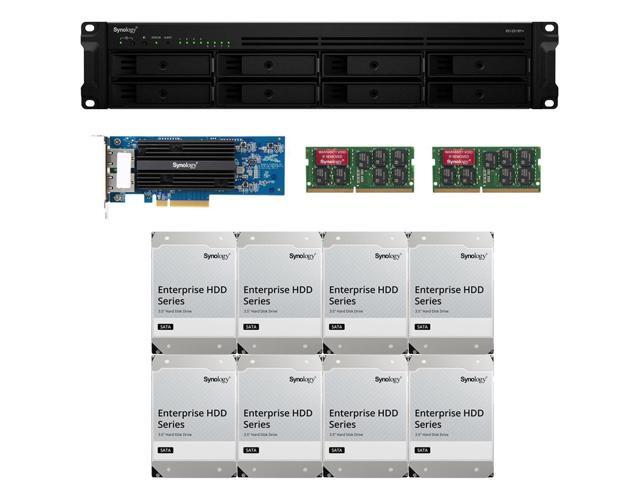 Synology RS1221RP+ RackStation with 8GB RAM, E10G18-T2 10GbE Adapter ...