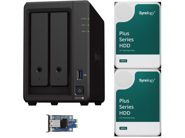 Synology DS723+ 2-Bay NAS, 2GB RAM, 10GbE Adapter, 24TB (2 x 12TB) of ...