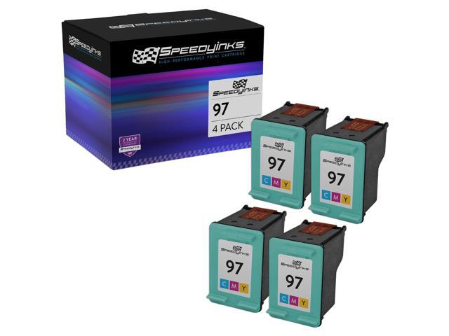 SPEEDYINKS Ink Cartridge Replacements for HP 97 (TriColor, 4-pack ...
