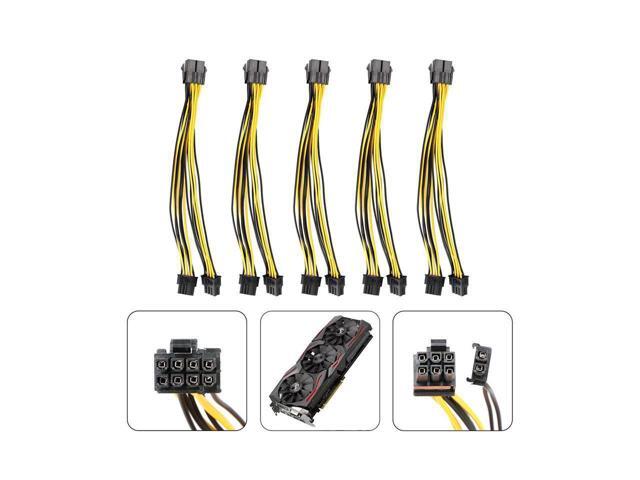 Misskit 5-Pack PCI-E 8Pin to 2X 8 Pin (6+2) Power Splitter Cable for ...