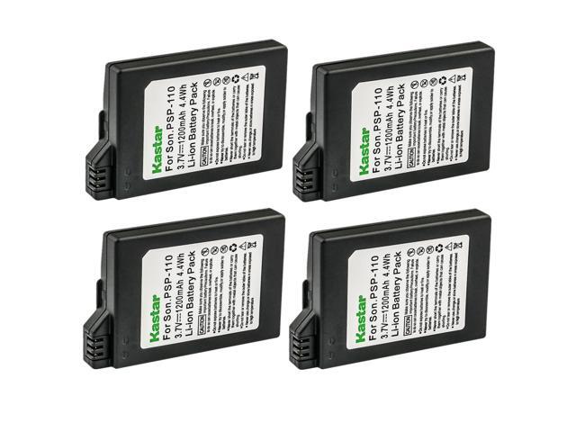 Kastar 4-Pack Battery Replacement for Sony PSP-S110, PSPS110 Battery ...