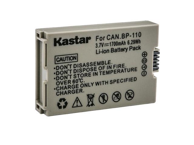Kastar 1-Pack BP-110 Battery 3.7V 1700mAh Replacement for Canon VIXIA ...