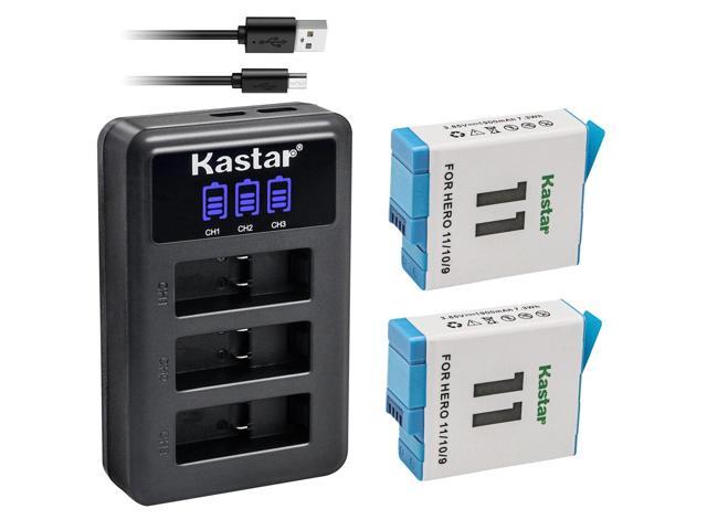 Kastar 2 Pack Battery and LCD Triple USB Charger Compatible with GoPro ...