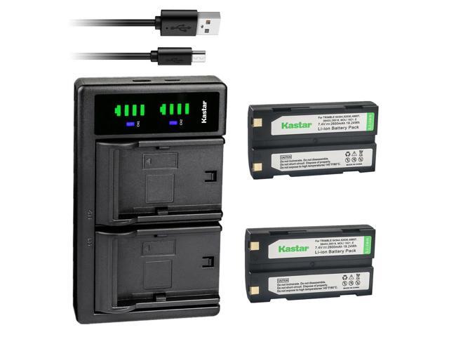Kastar 2-Pack Ei-D-Li1 Battery and LTD2 USB Charger Replacement for Spectra Precision 92670-10 ...