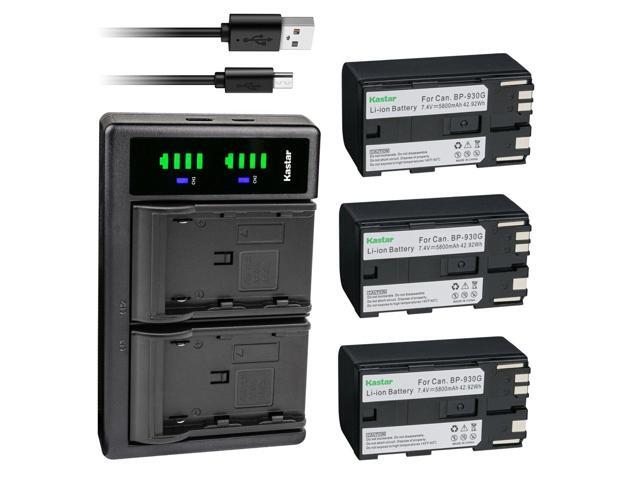 Kastar 3-Pack BP-930G Battery and LTD2 USB Charger Compatible with Canon EOS C300 C300 PL EOS ...