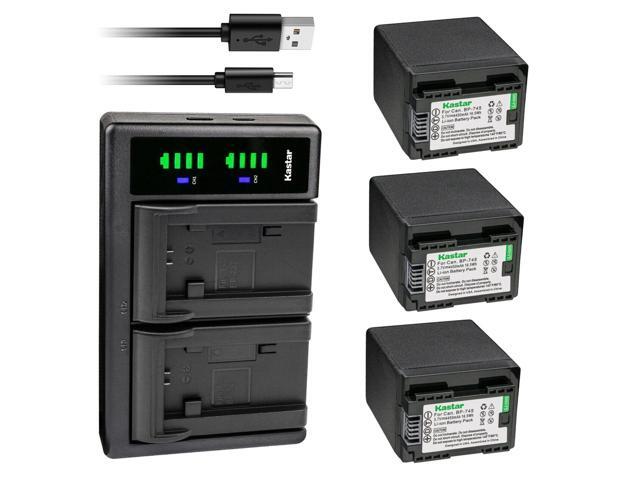 Kastar 3-Pack BP-745 Battery and LTD2 USB Charger Compatible with Canon LEGRIA HF M78 HFM78 ...