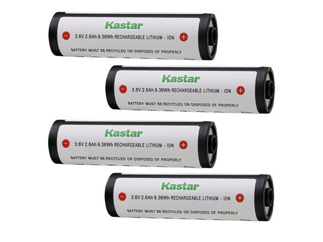 Kastar 4-Pack 3.7V 2.6Ah 74175 Flashligth Battery Compatible with ...