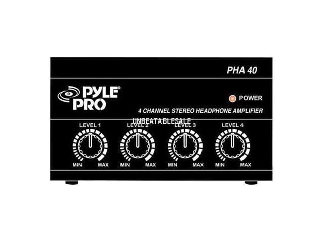 Pyle PHA40 4 Channel Stereo Headphone Amplifier - Newegg.com