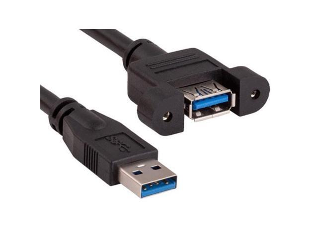 Cable Leader U3104-1103 3 ft. USB 3.0 Panel-Mount Type A Male to Type A ...