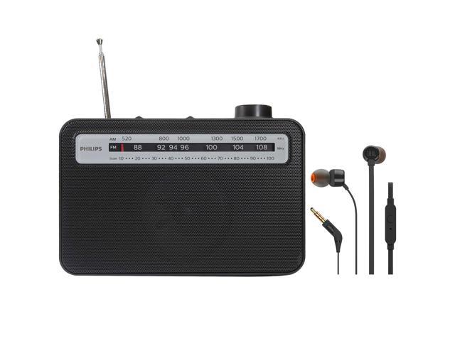 Philips AM FM Portable Radio 2000 Series (TAR2506/37) with JBL T110 In ...