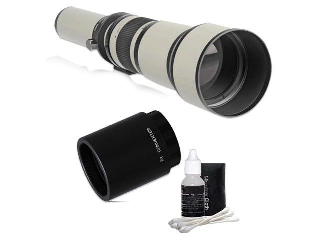 Bower 650-1300mm Lens w/ 2x Teleconverter (2600mm) for Canon EOS DSLR ...