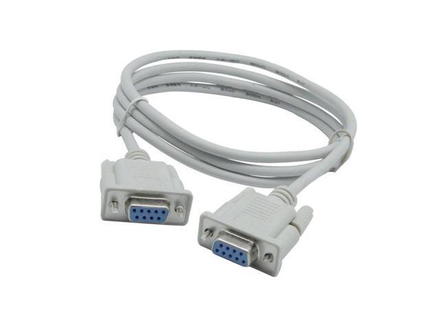 DB9F to DB9F 9 Pin Female to Female DB9 Connector Serial Null Modem Cable RS232 to RS-232 ...