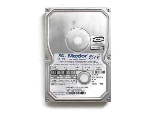 Refurbished: 40GB DiamondMax Plus 60 7200, 24A, 04A.11A,TAH71DP0,K,M,C ...
