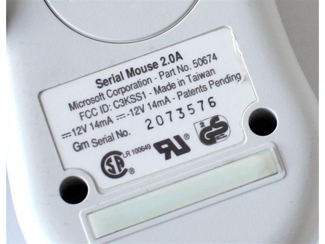 Refurbished: MICROSOFT P/N:50674 SERIAL MOUSE 2.0A (C3KSS1) 12V 14mA ...