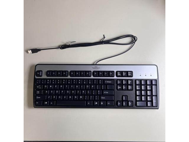 HP SK-2885 USB Wired Black & Silver Desktop Keyboard 434821-007 701429 ...