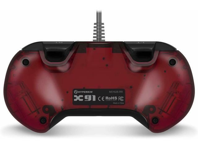 Hyperkin X91 Ice Wired Controller for Xbox One/ Windows 10 PC (Ruby Red ...