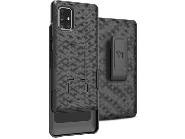 Black Case Kickstand Cover and Belt Clip for Verizon Samsung Galaxy A71 ...
