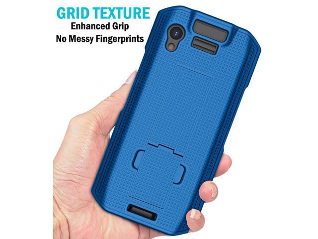 Blue Hard Case + Hand Strap + Belt Clip Holster for Zebra TC21 TC26 ...