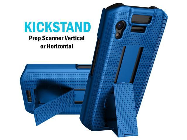 Blue Hard Case + Hand Strap + Belt Clip Holster for Zebra TC21 TC26 ...