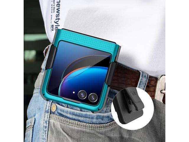 Aqua Teal Mint Hard Case and Belt Clip for Motorola RAZR Plus (2023 ...